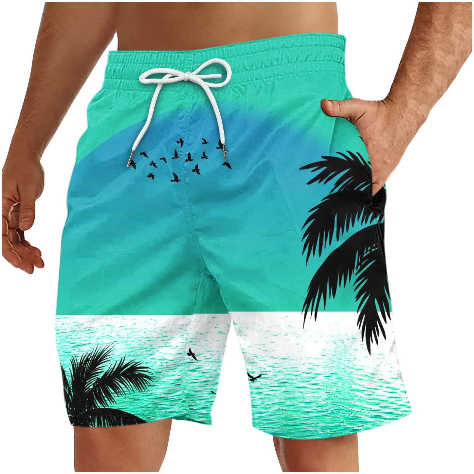 Qatainlav Hawaiian Shorts For Men Mens Hawaiian Beach Shorts Summer