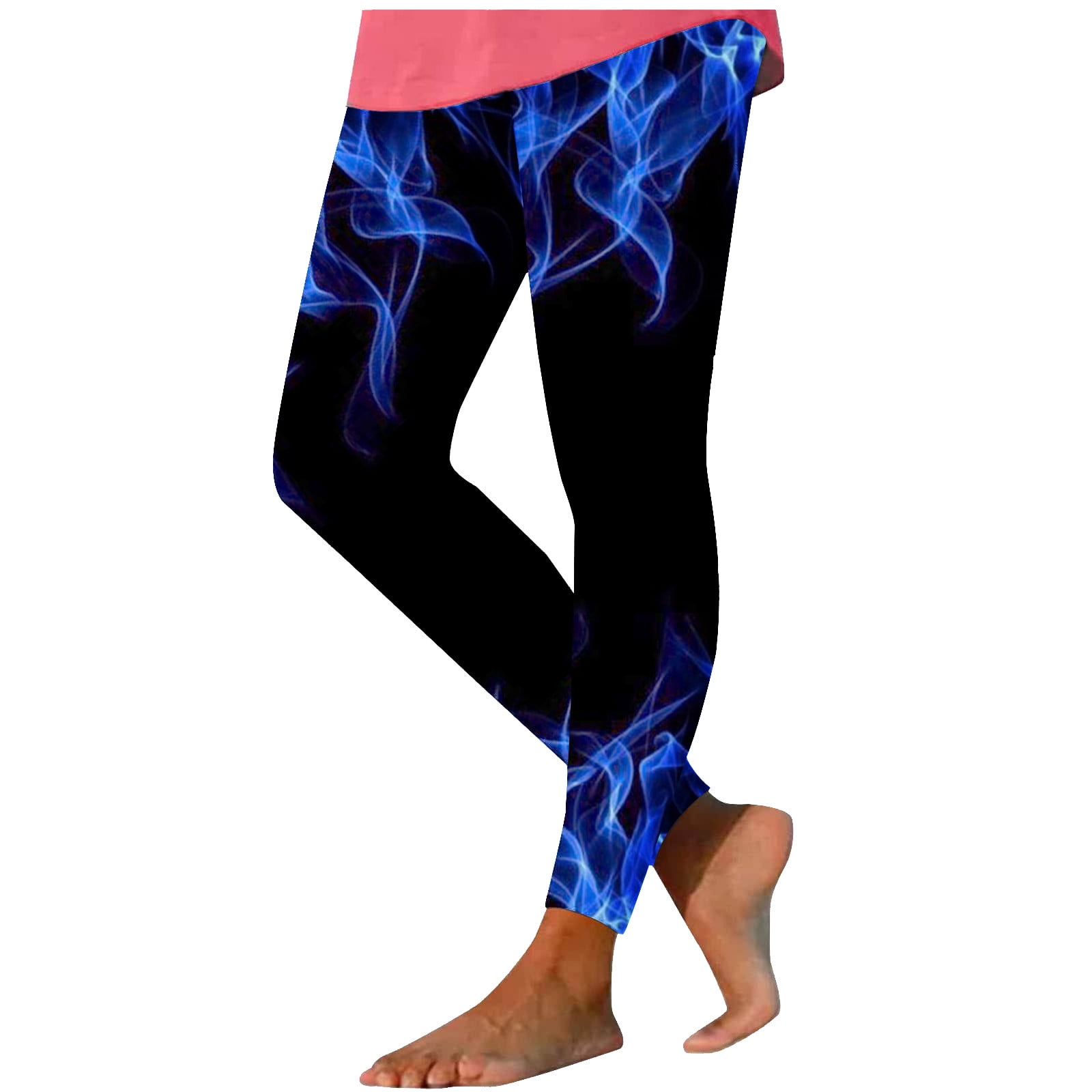 QATAINLAV High Waisted Leggings for Women Plus Size, Novelty 3D Flame ...