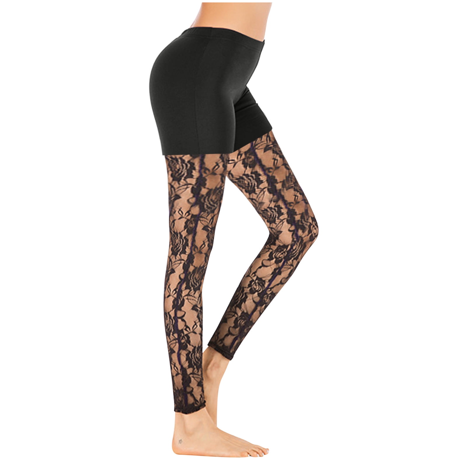 QATAINLAV Leggings for Women Casual Lace Hollow Workout Yoga Pants ...