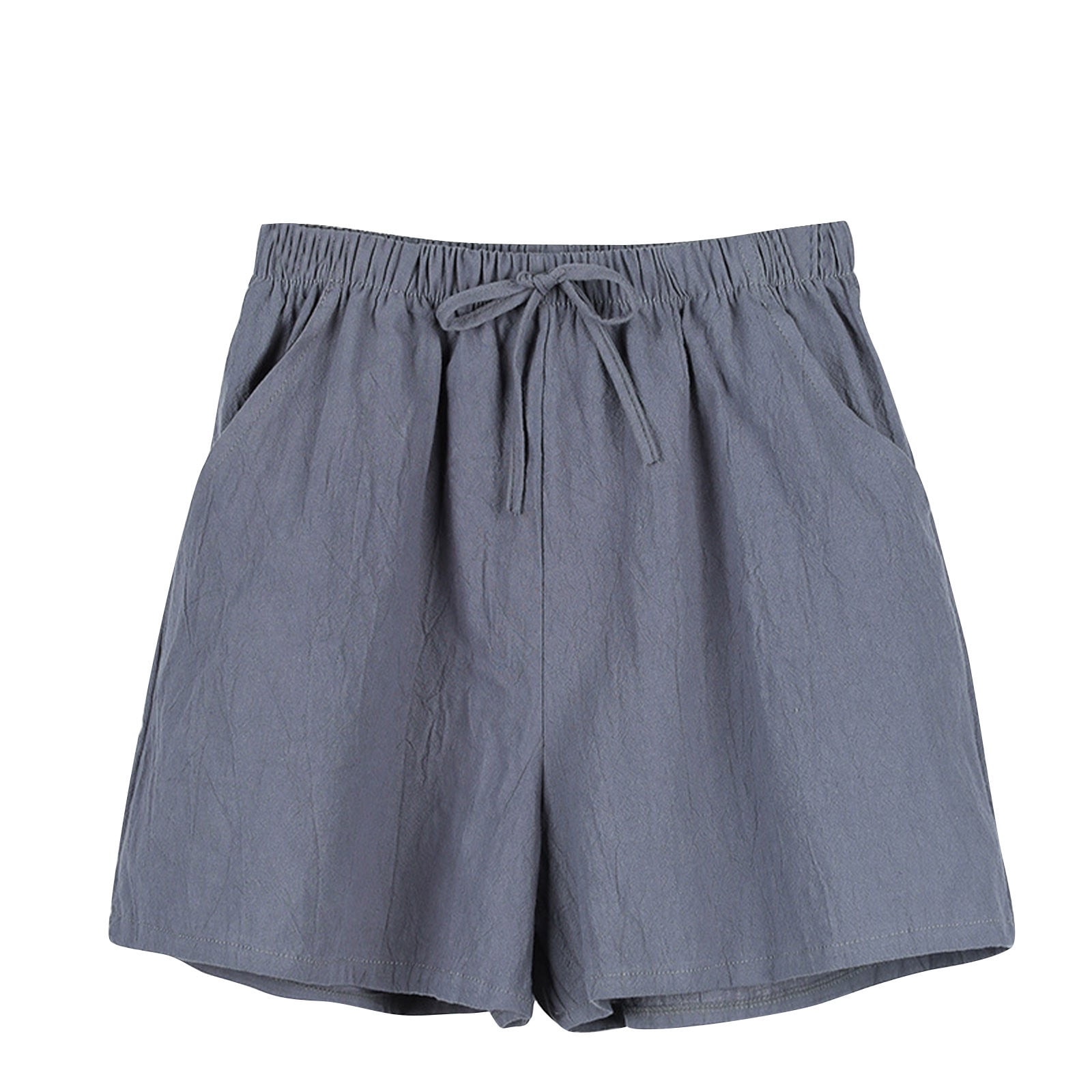 QATAINLAV Linen Shorts for Women, Summer Loose Wide Leg Workout Shorts ...