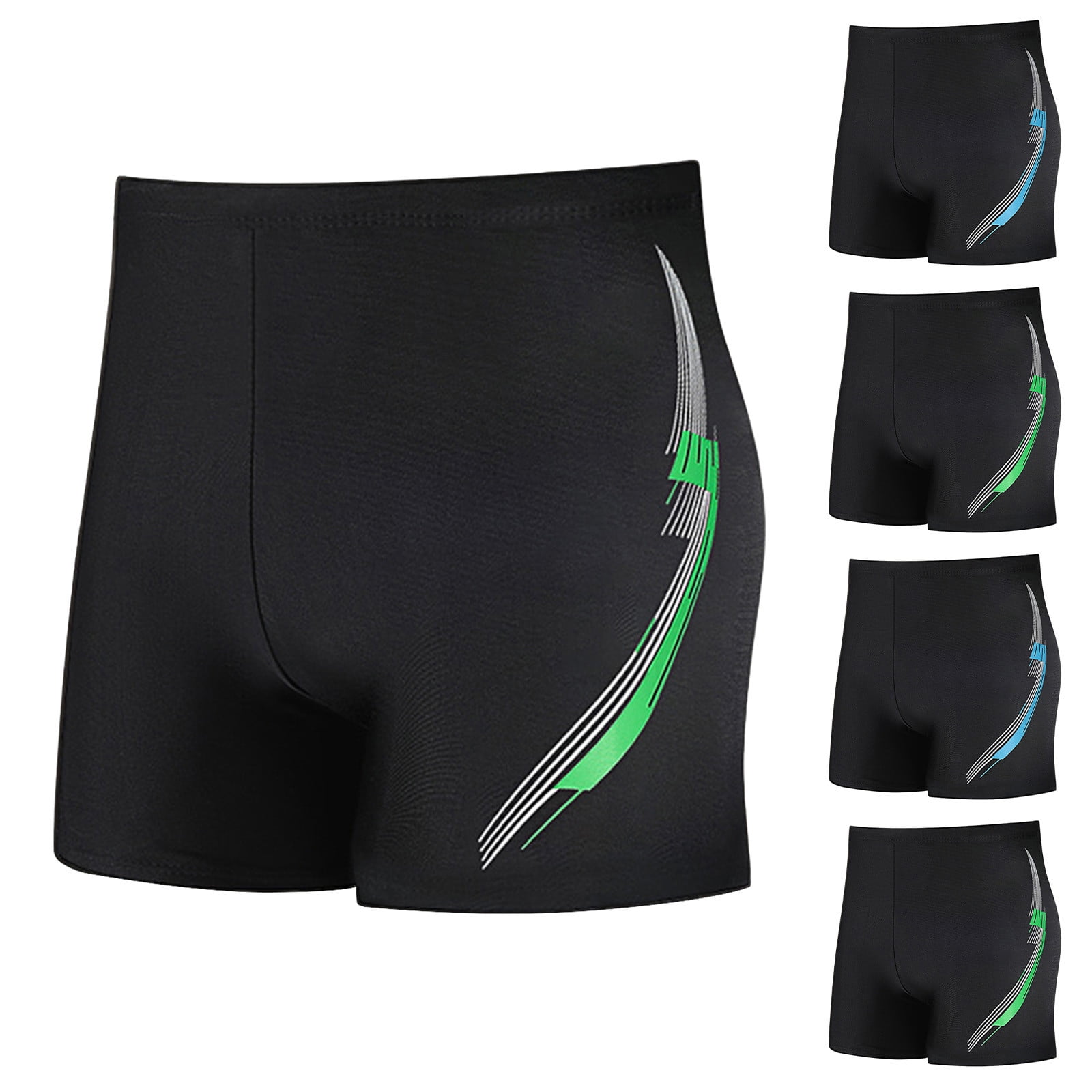 QATAINLAV Men's Athletic Swim Jammers Quick Dry Beach Swim Shorts ...