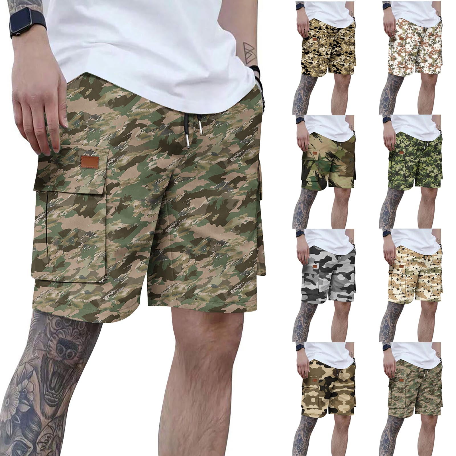 Fall Savings! QATAINLAV Mens Cargo Shorts Camouflage Tactical Military ...