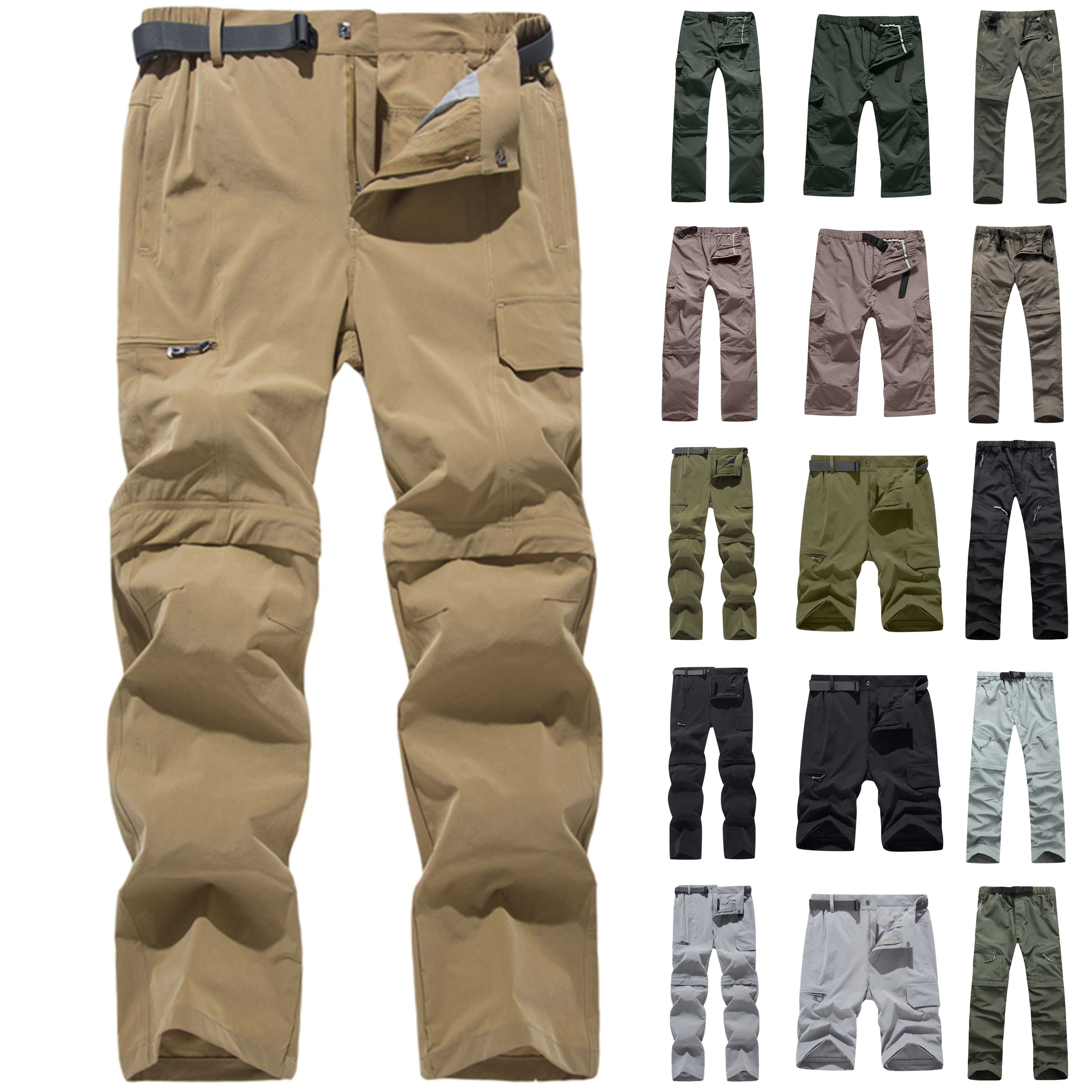 QATAINLAV Mens Hiking Pants to Shorts Zipper Detachable Tactical Cargo ...