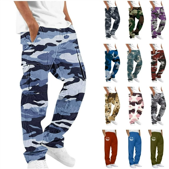 QATAINLAV Mens Open Bottom Joggers Pants Baggy Causal Elastic Waist ...