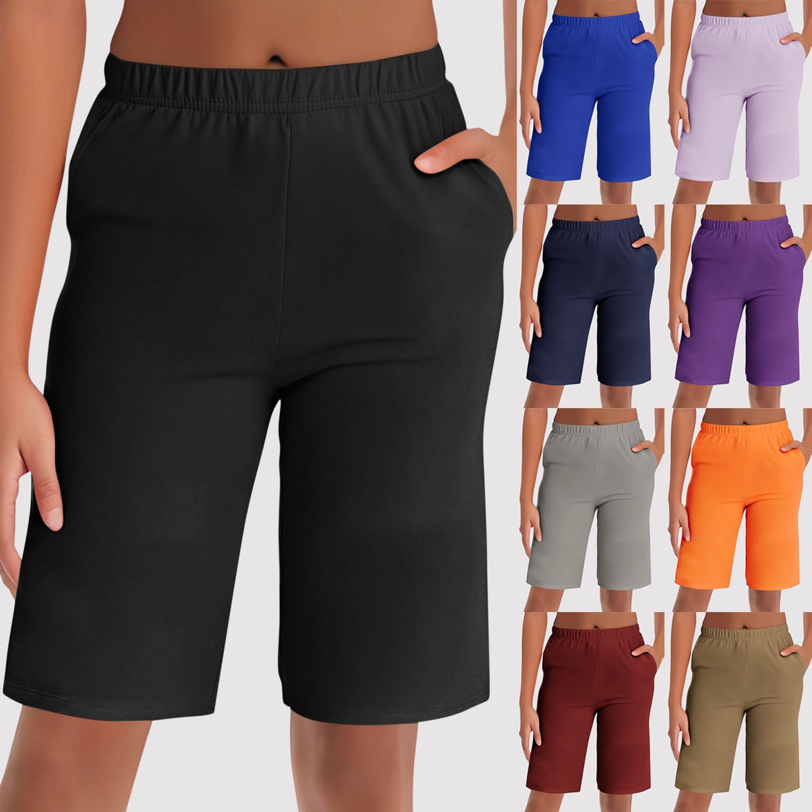 QATAINLAV Pettipants for Women Casual Elastic Waist Comfy Short Pajama ...