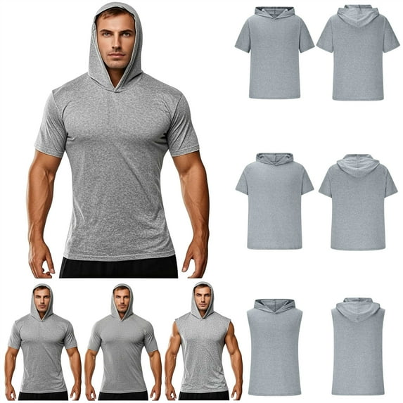 QATAINLAV Sun Protection Hoodie for Men Lightweight Breathable Short ...