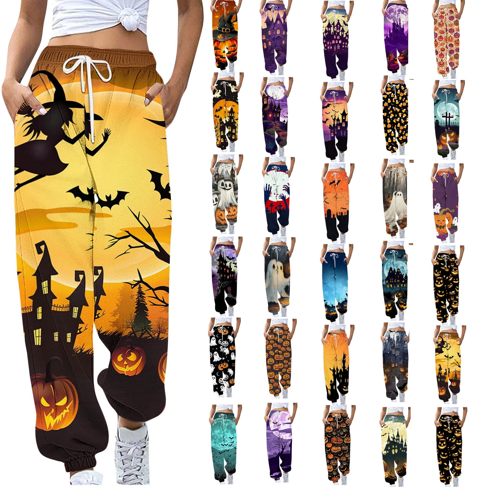 QATAINLAV Sweatpant for Women, 2024 Halloween Costumes Baggy Cinch ...