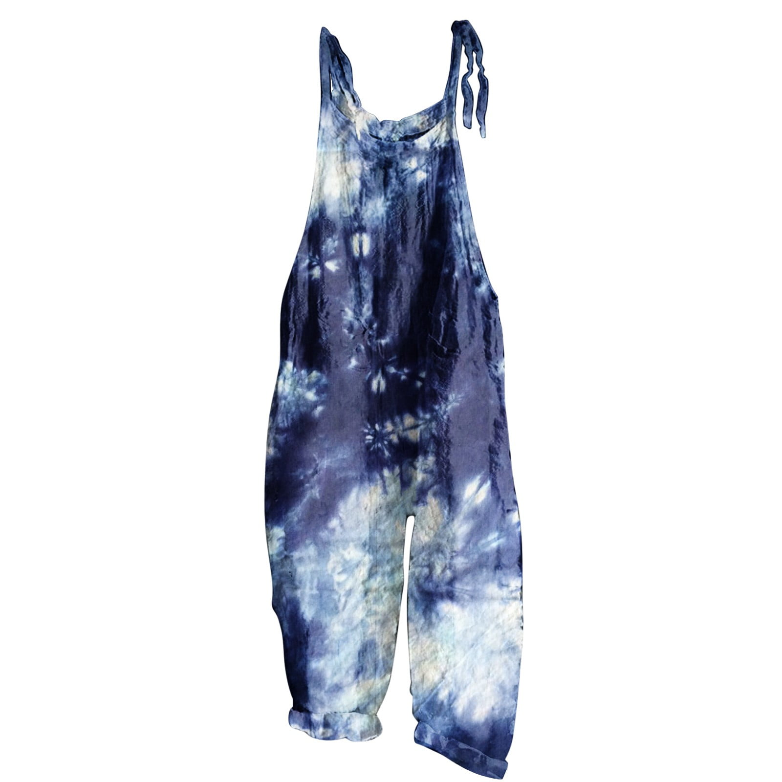 QATAINLAV Wide Leg Jumpsuits for Women Loose Linen Adjustable Strap ...