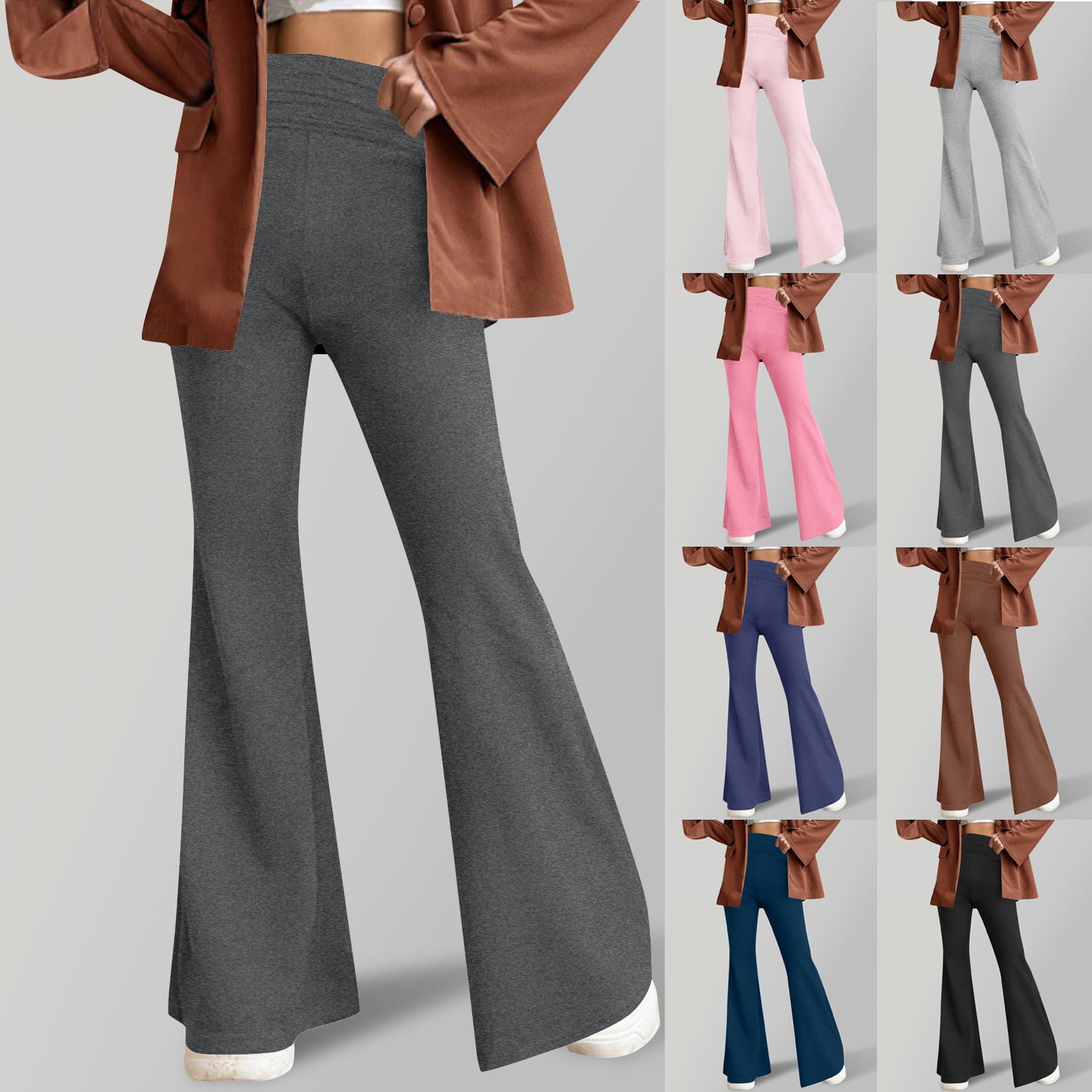 QATAINLAV Women's Flare Leggings High Waisted Bootcut Yoga Pants Tummy ...