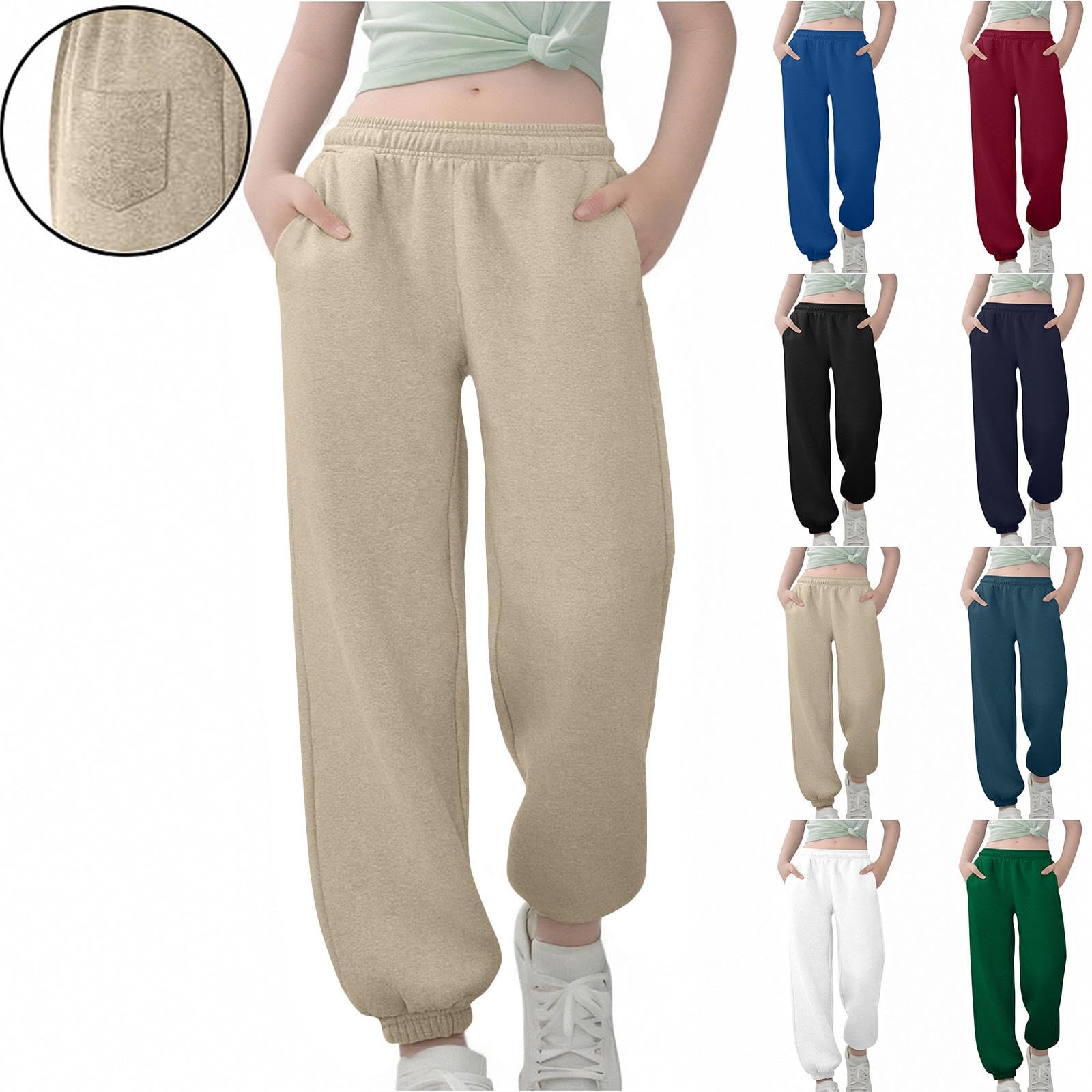QATAINLAV Womens Baggy Sweatpant Joggers Cinch Bottom Casual High ...