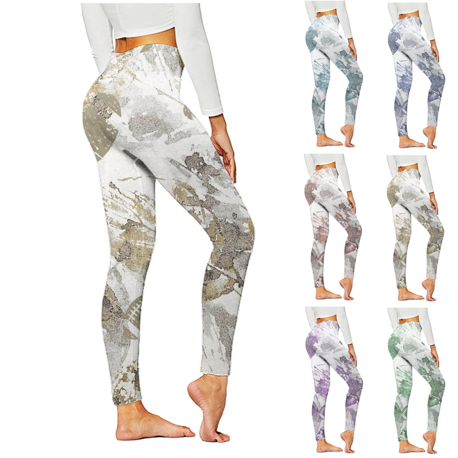 QATAINLAV Womens Butt Lift Workout Yoga Leggings Tummy Control ...