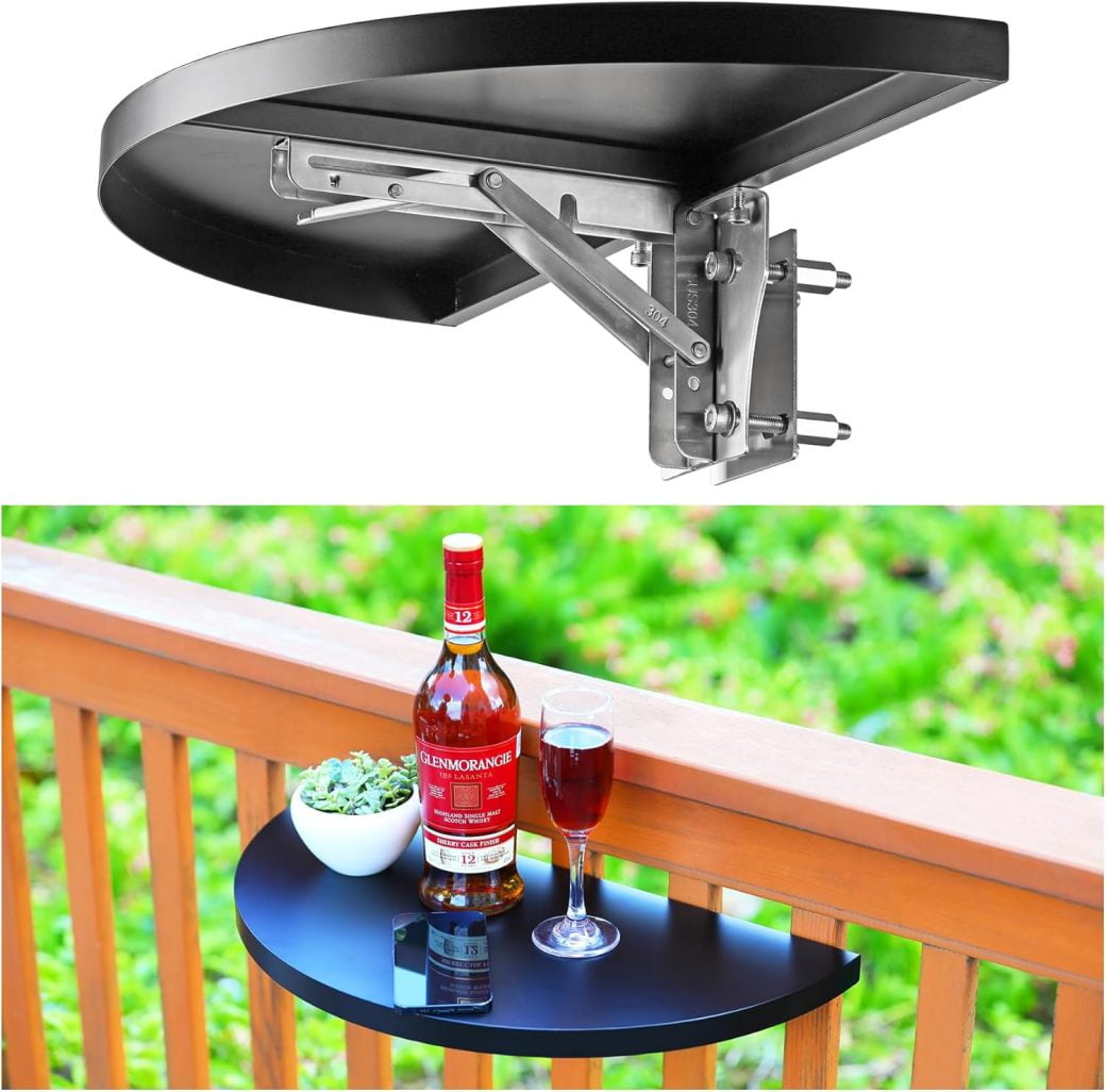 QATZ 304 Stainless Steel Deck Railing Adjustable Railing Folding Table ...