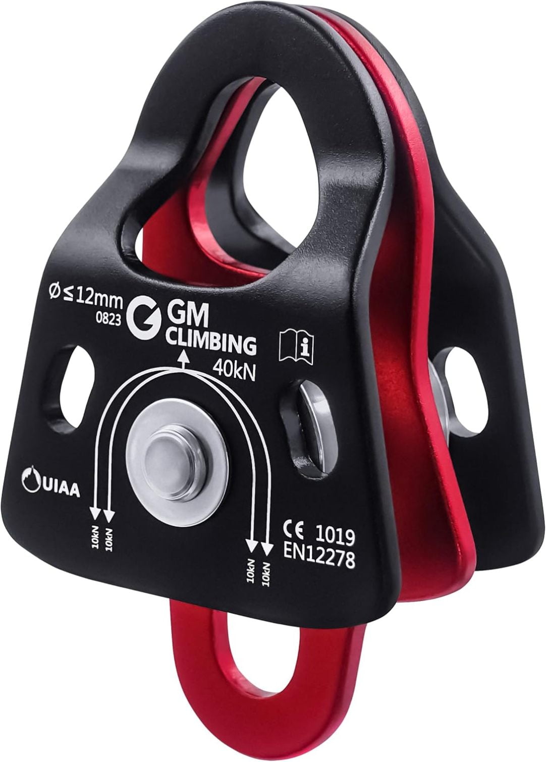 QATZ 40kN Micro Double Pulley Prusik Minding Ball Bearing UIAA CE for ...