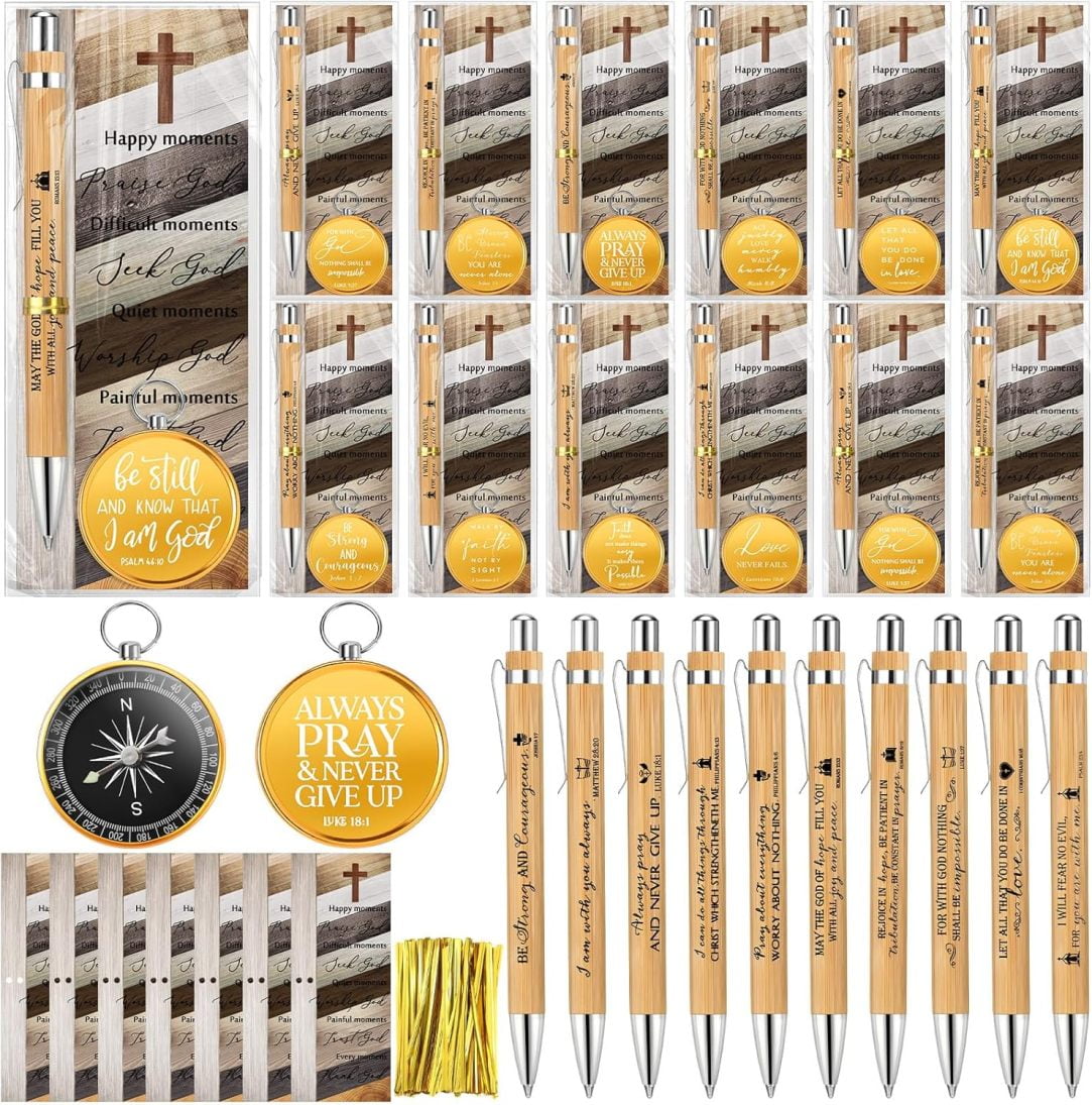 QATZ 50 Sets Father's Day Christian Gifts for Men, Include Bible Verse ...