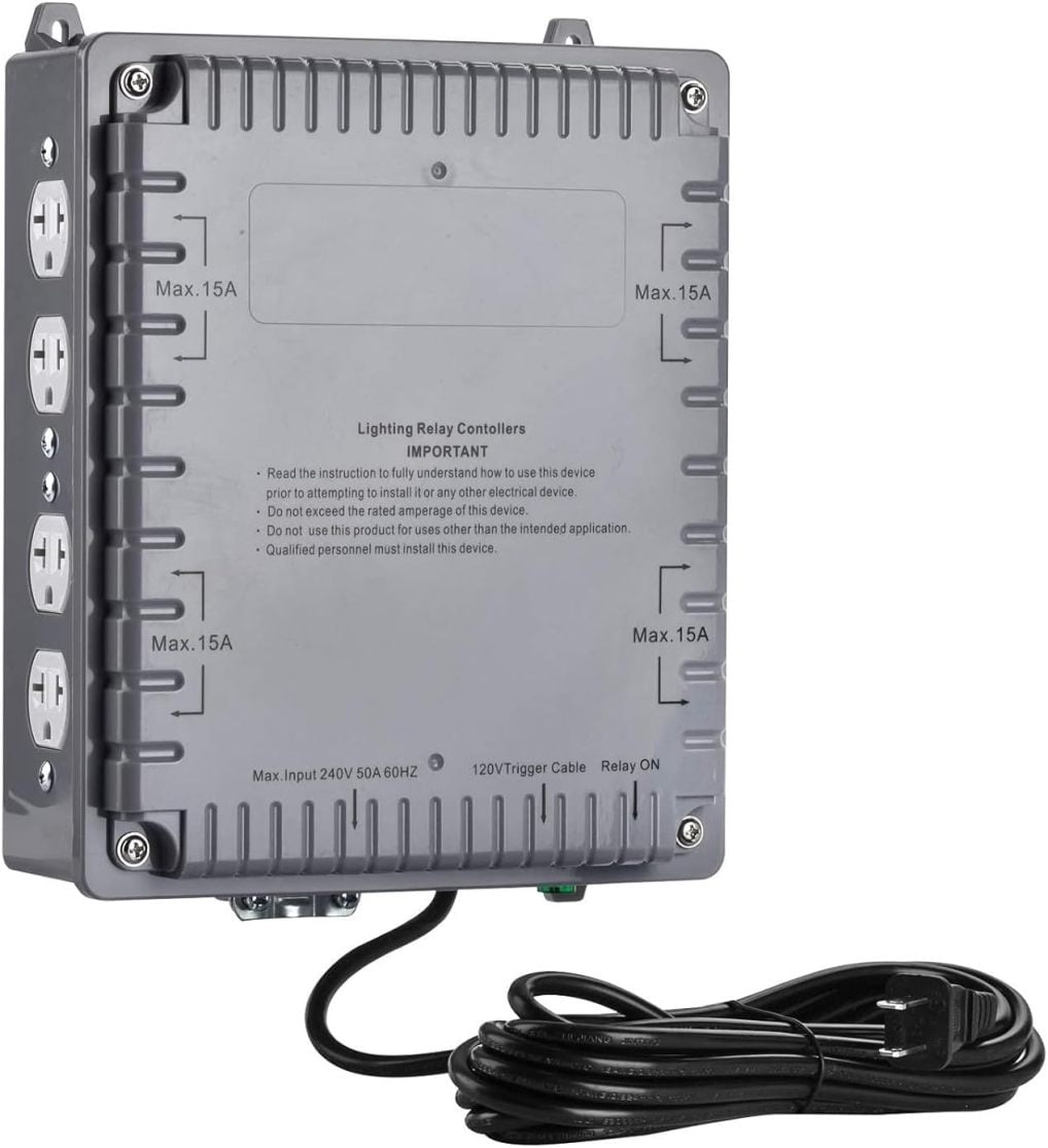 QATZ 8-Light Controller with Trigger Cord, 8 Lighting Relay Controller ...