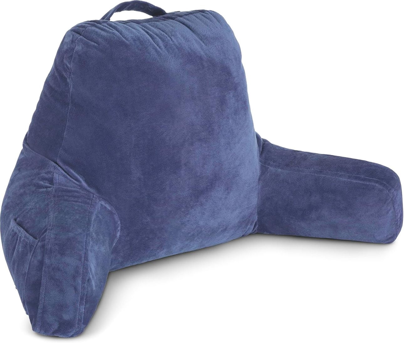 QATZ Dark Blue, Original Reading Pillow in Bed Rest Chair, Shredded ...