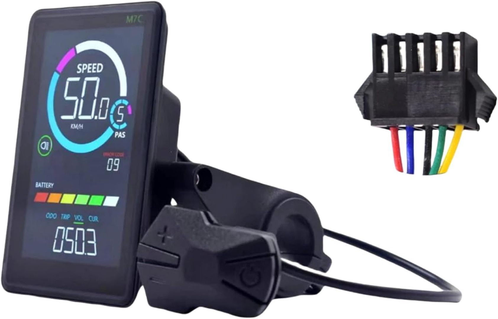 QATZ E-Bike LCD Display Meter 24V 36V 48V 60V Waterproof Bike Computer ...