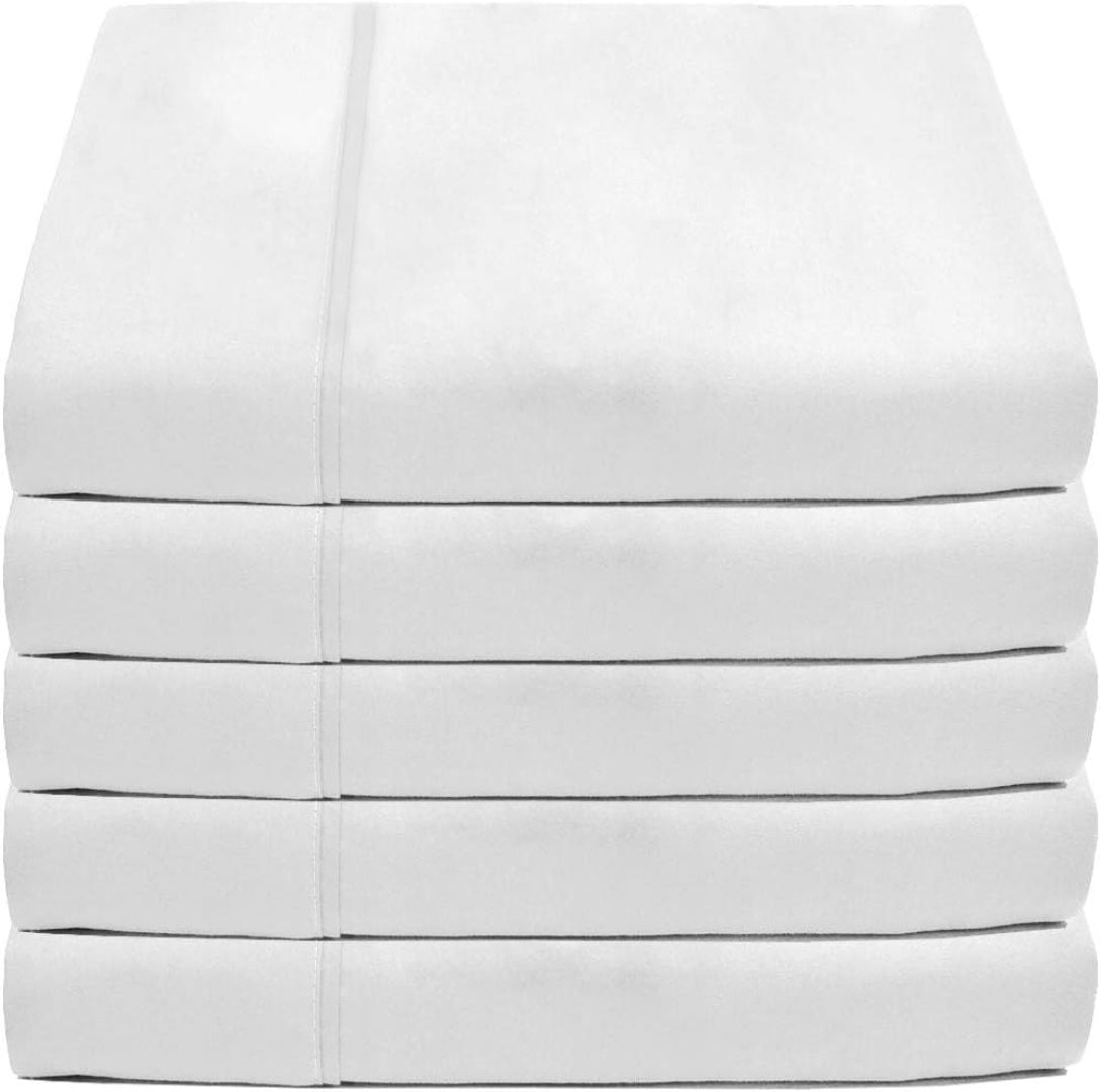 QATZ Extra Long Flat Sheet - Premium 1800 Ultra-Soft Top Sheet - Hotel ...