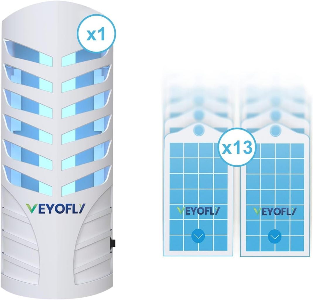 QATZ Fly Trap (1 Device + 3 Glue Boards) + 10 Refills Pack Bundle ...