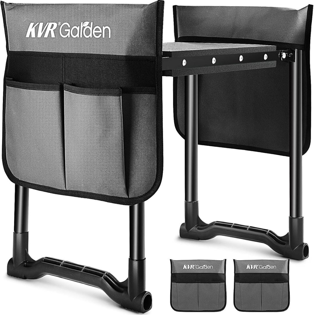 QATZ Garden Kneeler Seat Heavy Duty, Upgraded Garden Bench Widened 10.2", Anti-Rust & Anti-Wear ...