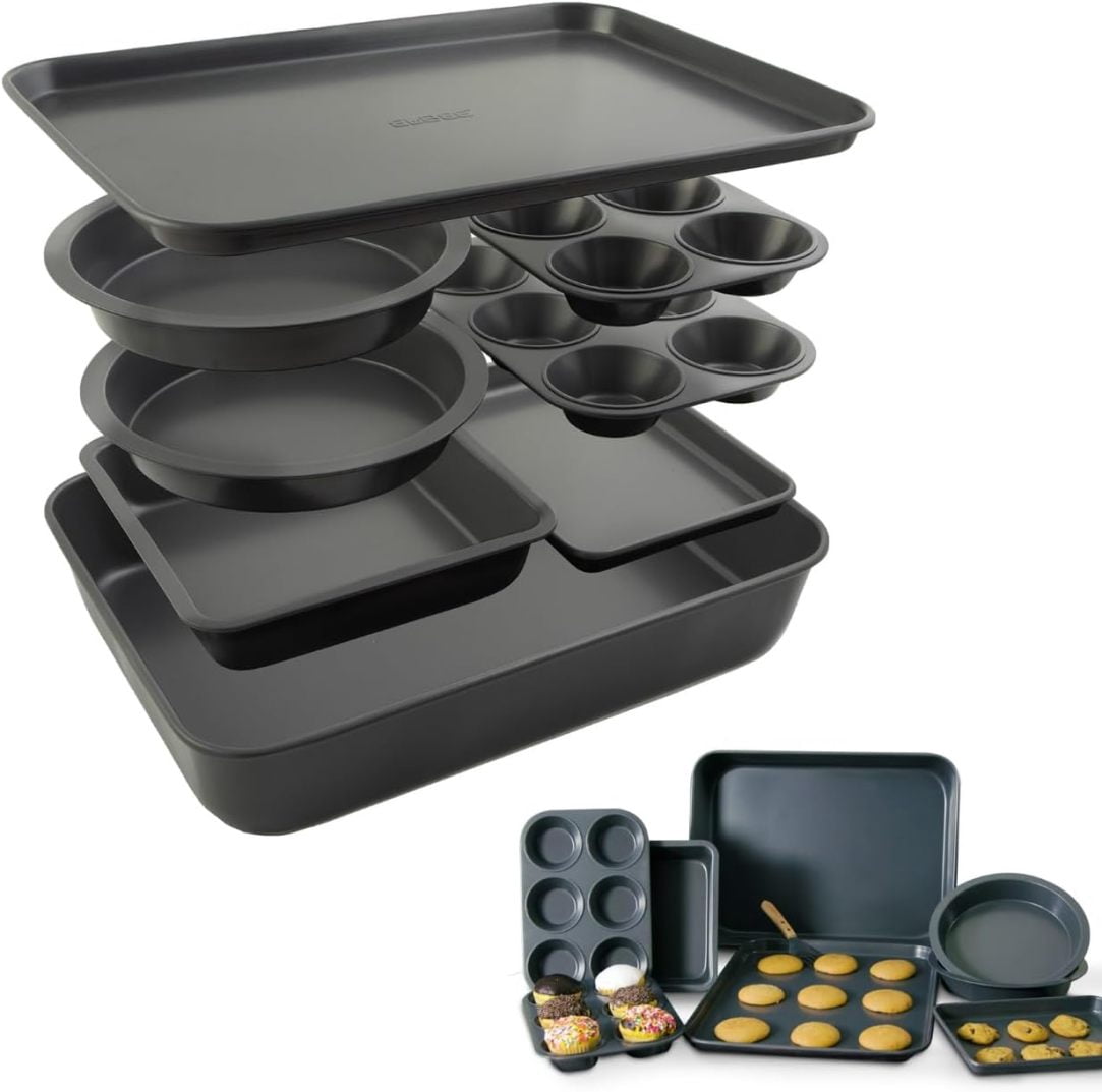 QATZ Home Set of 8 Durable Non-Stick Carbon Steel Baking Bricks for ...