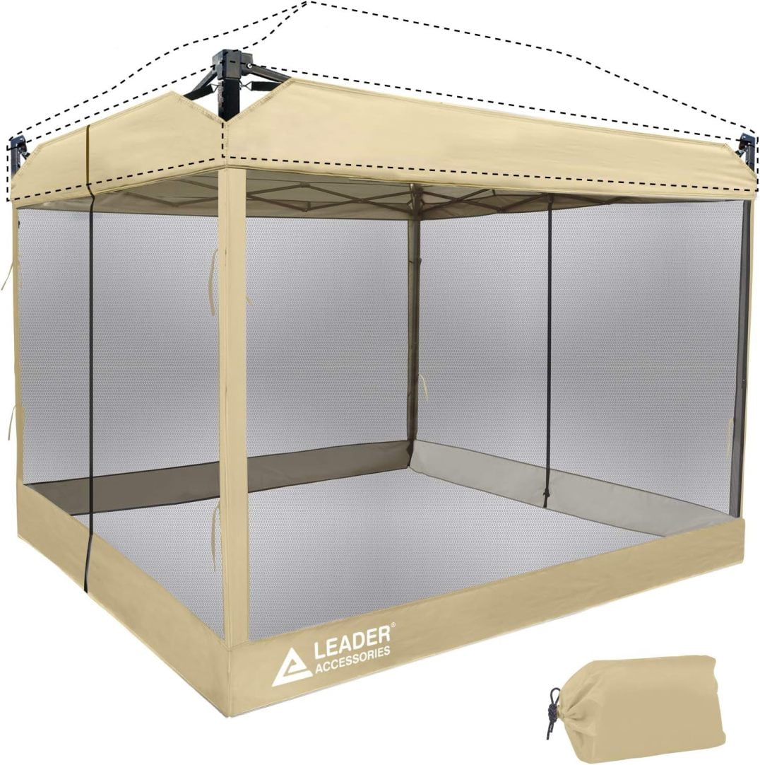 QATZ Mesh Screen Zippered Wall Panels for 10' x 10' Canopy (Tent Walls ...