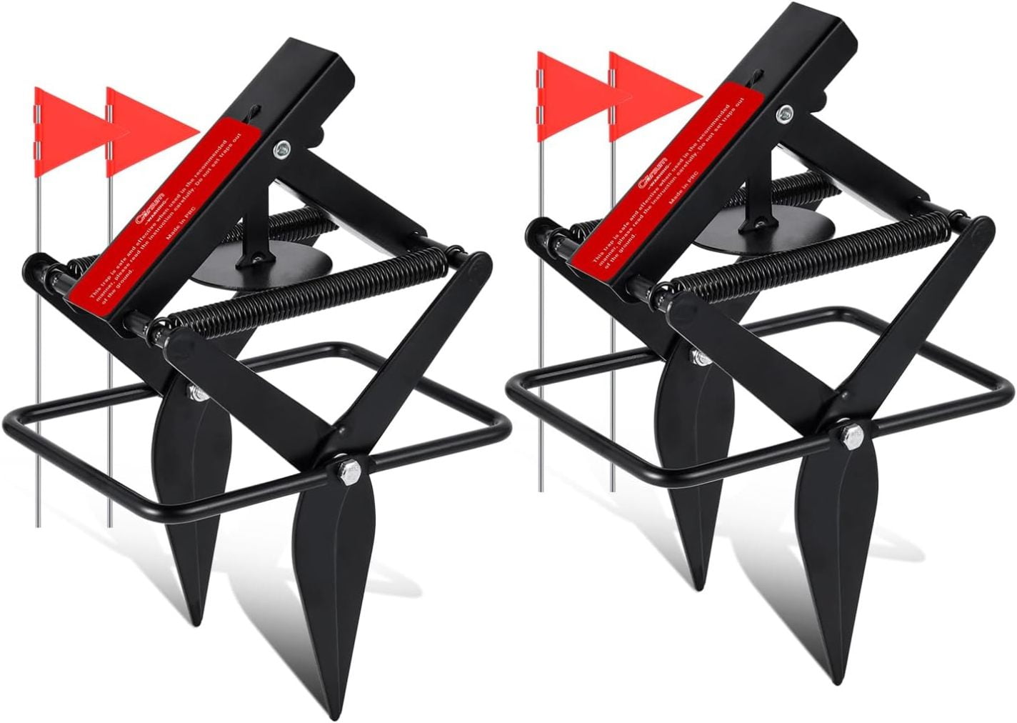 QATZ Mole Traps That Kill, EasySet Eliminator Black Scissor Traps, Vole ...