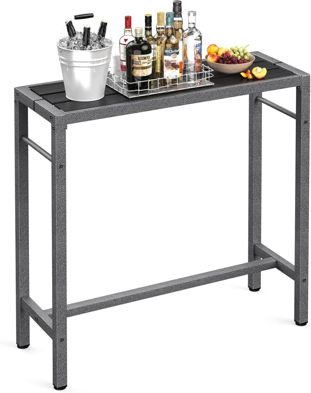 QATZ Outdoor Bar Table 39'' Patio Table Pub Height Dining Table with ...