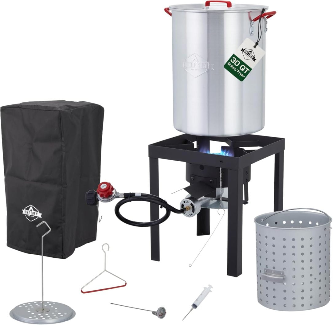 QATZ Outdoor Turkey Fryer Kit - Complete Kit for Steaming, Boiling ...