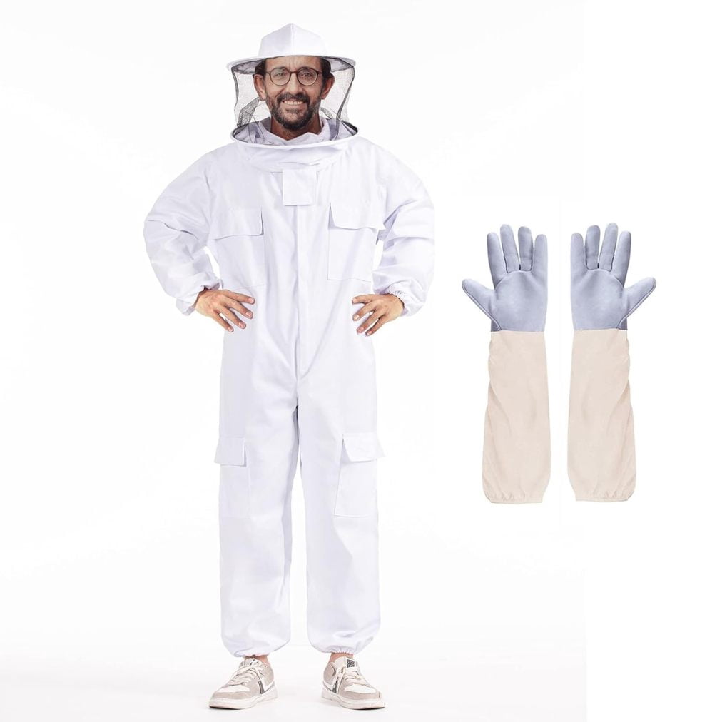 QATZ Professional Bee Suits for Men Women Sting Proof with Round Veil ...