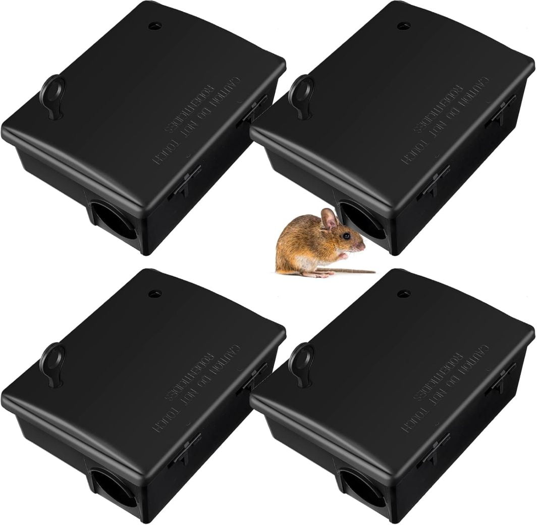 QATZ Rat Bait Stations Large Rodent with Key Reusable Mouse Stations ...