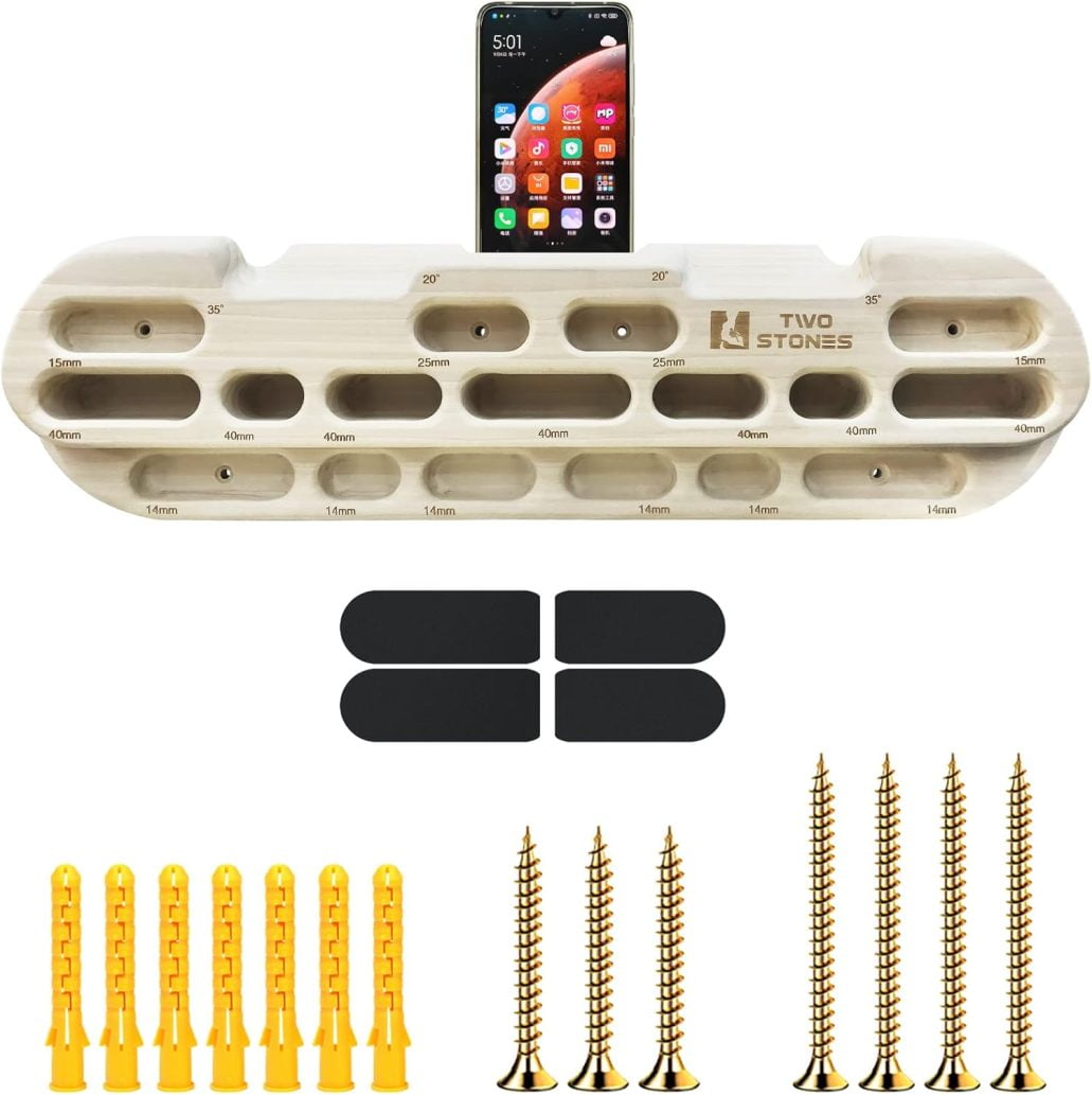 QATZ Rock Climbing Fingerboard Door Mounted Training Station as Rock ...