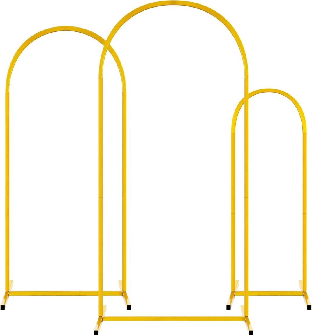 QATZ Set of 3 Metal Wedding Arch Arched Backdrop Stand Wedding Arches ...