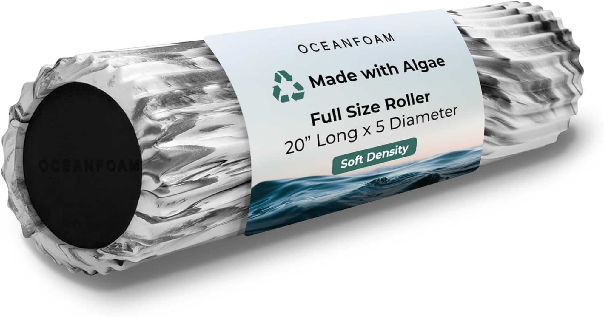 QATZ Soft Tidal Roller (Black Marbled) - Low Density Foam Roller for ...