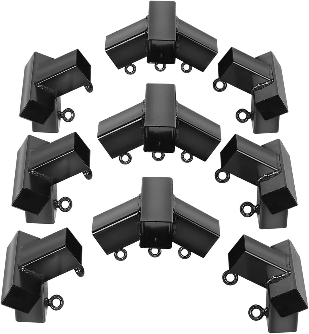 QATZ Square 1.5'' Corner Canopy Fitting Couplers Kit - Frame Carport Connectors - 4/6/8/10-Legs ...