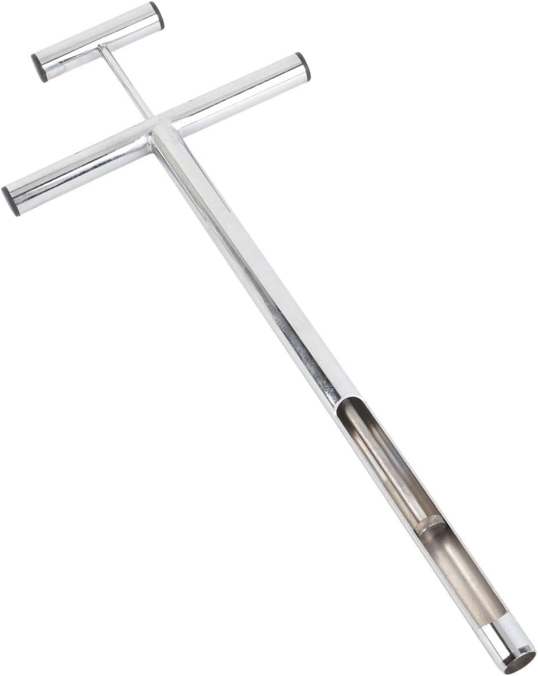 QATZ Superior Workmanship Stainless Steel Soil Sample Probe with Ejector T Shaped Handle for ...