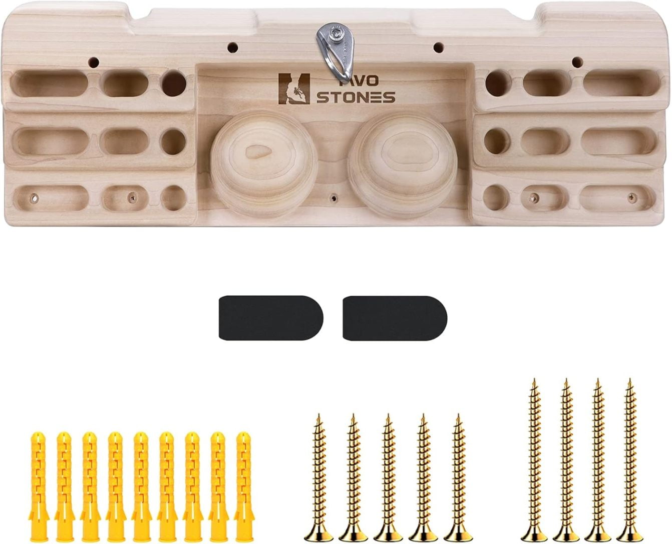 QATZ Wooden Hangboard Rock Climbing Pull Up Bar Designed Training for ...