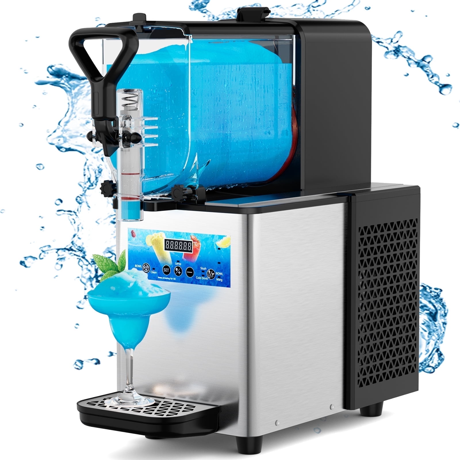 QAUSOU 3L Slushie Machine 165W Frozen Drink Margarita Machine Smoothie ...