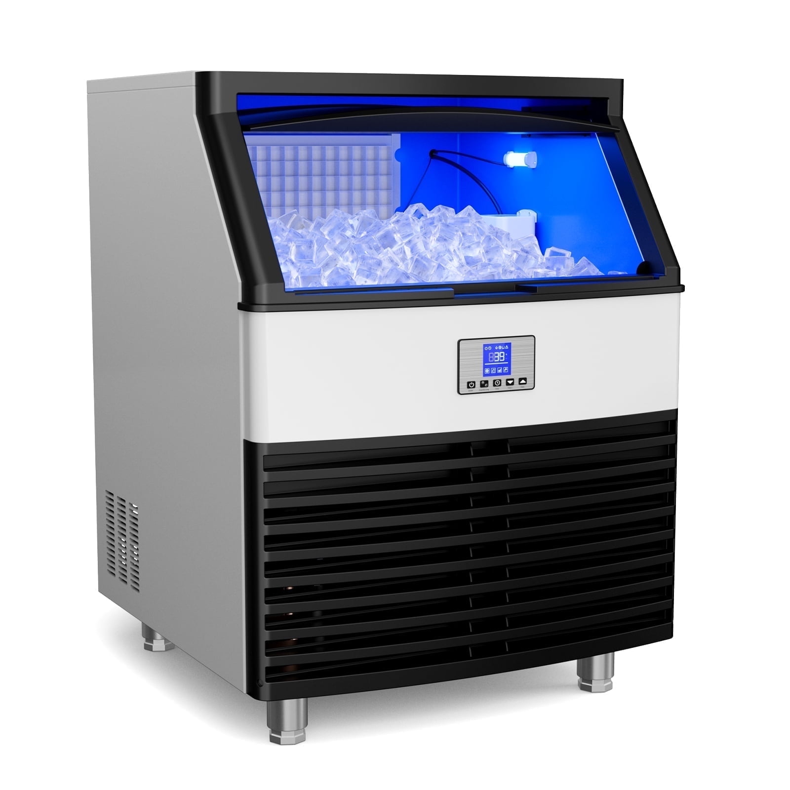 QAUSOU Commercial Ice Maker, 550Lbs/24H Under Counter Ice Machine ...