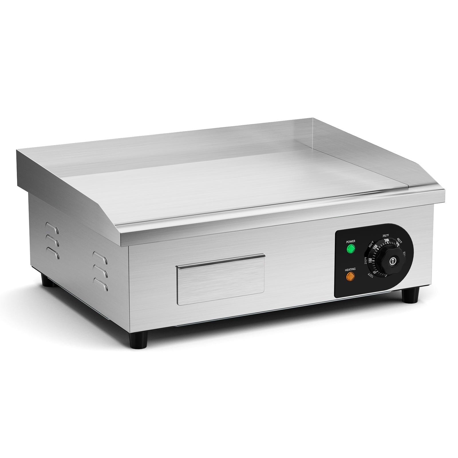 QAUSOU Electric Countertop Griddle, Healthy-Eco Non-stick Coating ...