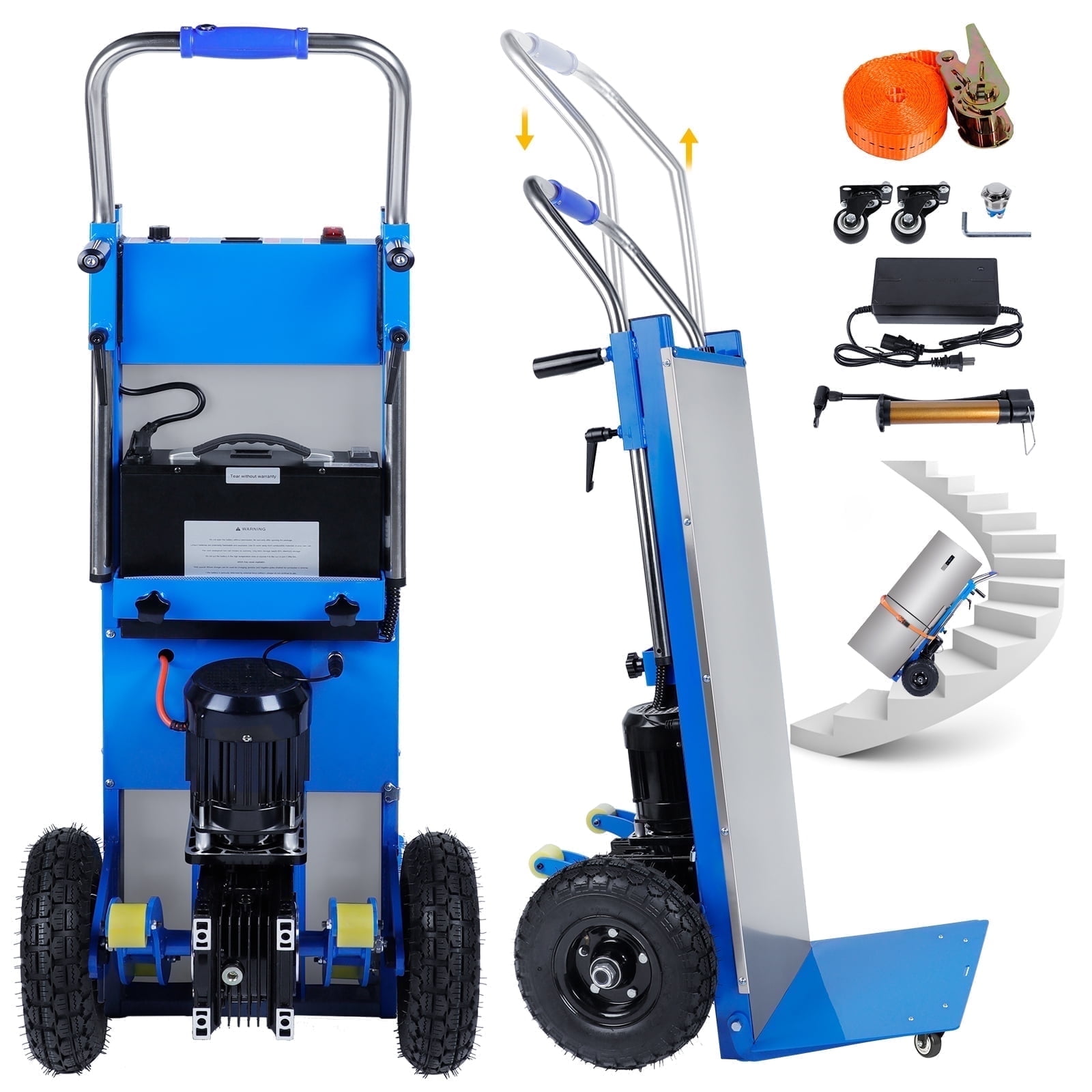 QAUSOU Hand Trucks 880lbs 1200W with 4M Safety Rope for Moving ...