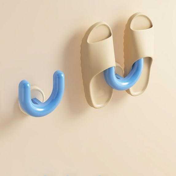 QAWAEY Multi Color Suction Cup Slipper H-older Bathroom Non Perforated ...