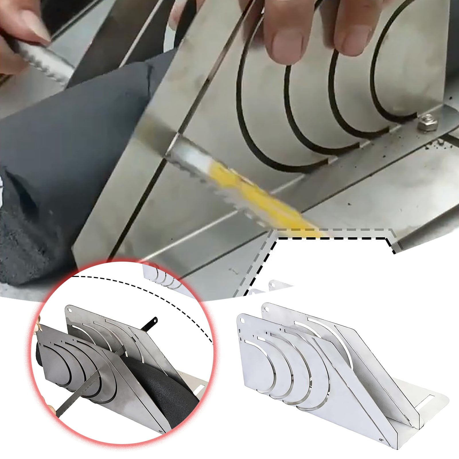 QAZIWE Foam Tube Cutting Tool Precision 45° Rubber Insulation Tube ...