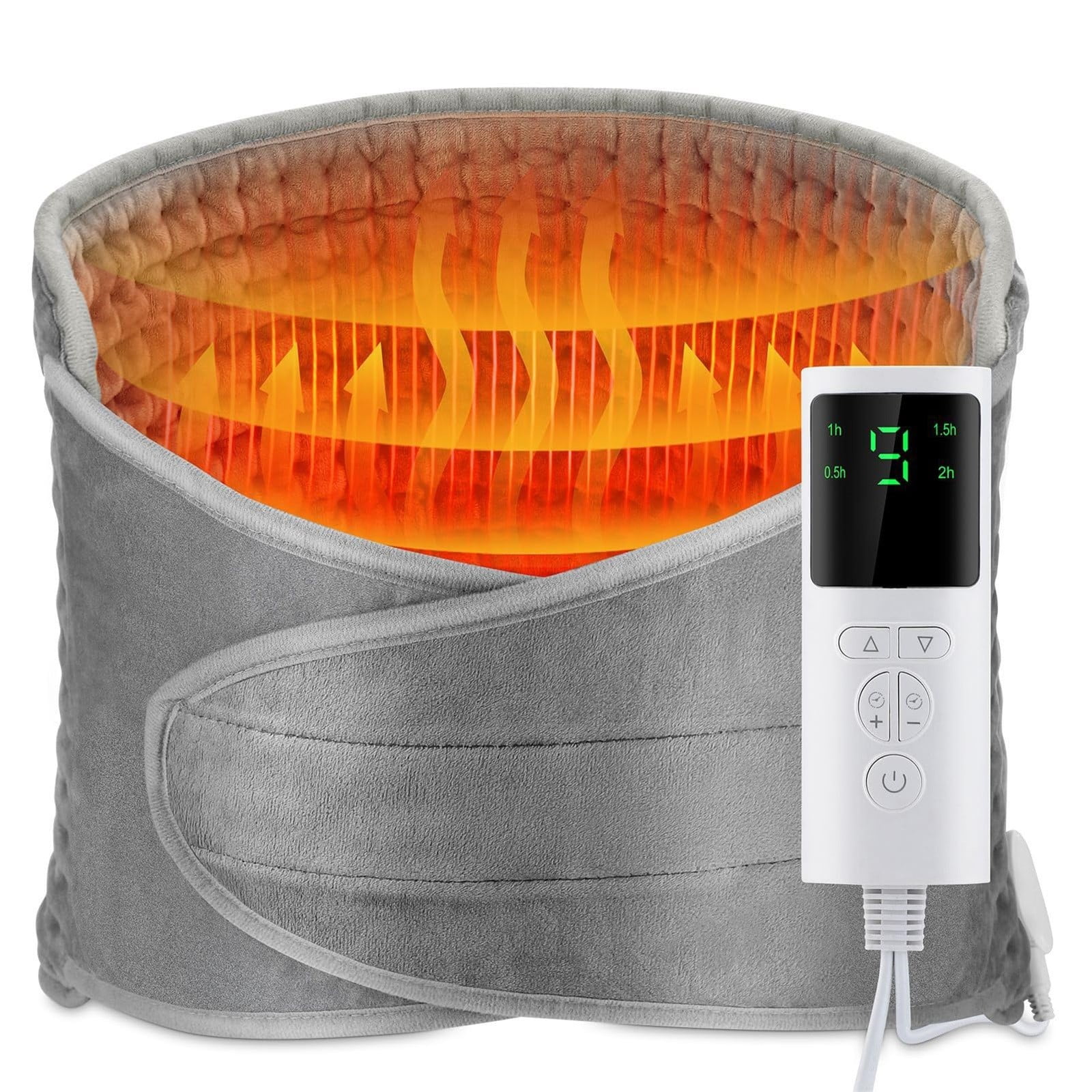 QAZIWE Heat Belt Back With Vibration Massage. Heating Pad Heat Belt ...
