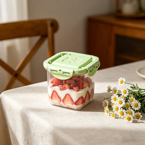 QAZbgdl Plastic Food Storage Container with Lid | Airtight Dessert ...