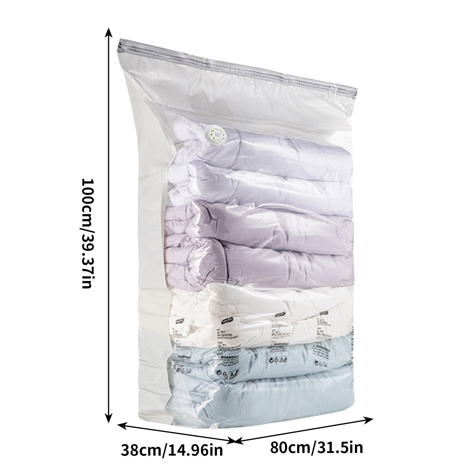QAZbgdl Vacuum Compression Storage Bags for Clothes & Travel | No Pump ...