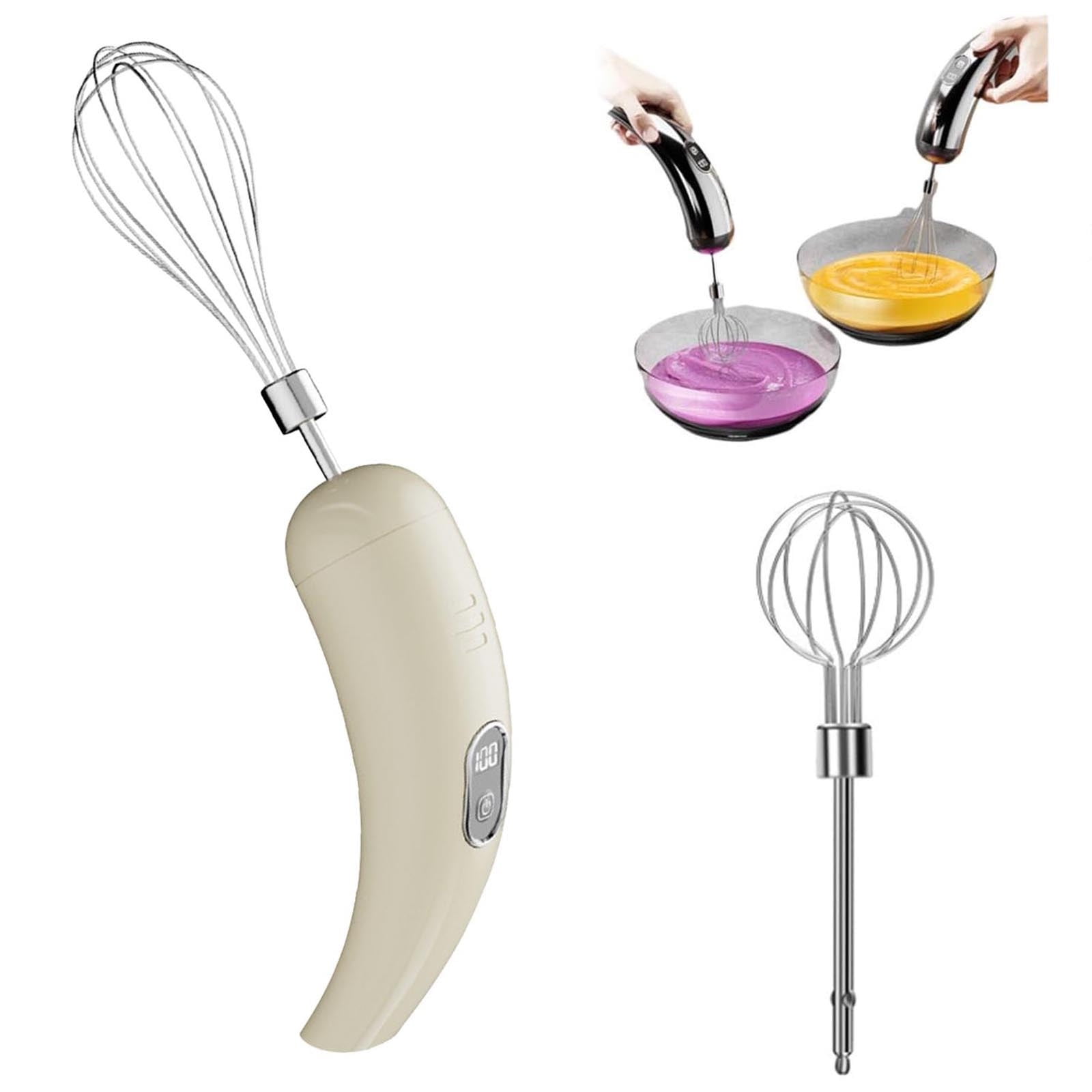 QAZbgdl Wireless Handheld Electric Mixer | Rechargeable Mini Egg Beater ...
