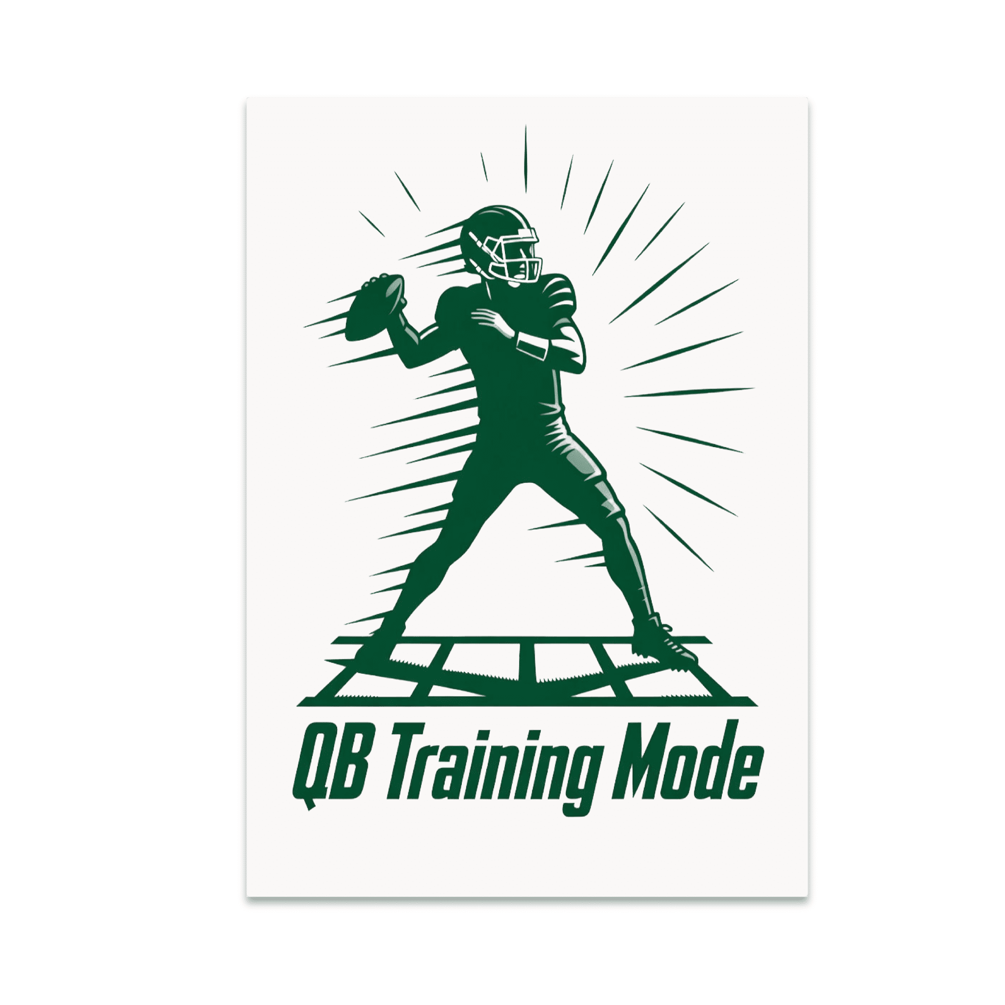QB Training Mode Football Art - Football Enthusiast - 13x19 Poster ...