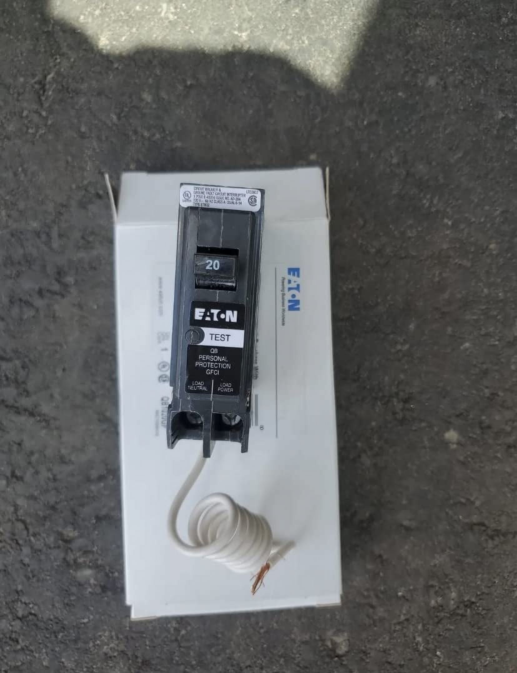 QB1020GF QUICKLAG Type ETN01 GFCI Thermal Magnetic Ground-Fault Circuit ...