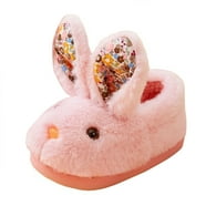 Drecage Little Kids Bunny Slippers Comfortable Lightweight Linen ...